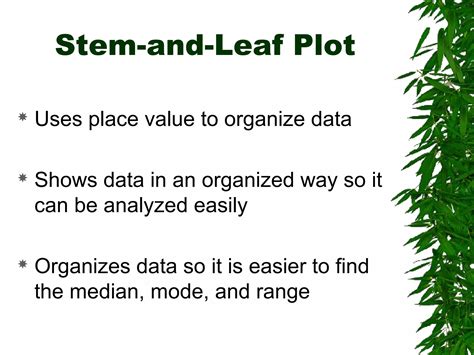 Stem And Leaf Plots Ppt