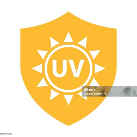 자외선 차단 아이콘 벡터 태양 자외선 기호 그래픽 디자인 로고 웹 사이트 소셜 미디어 모바일 앱 Ui 일러스트 개념에 대한 스톡