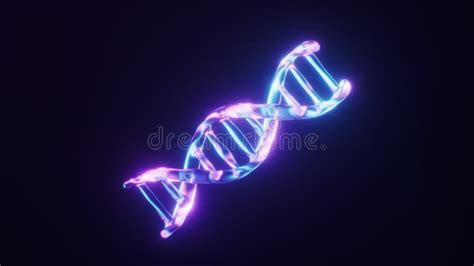 Loop Animation Of Dna With Dark Neon Light Effect 3d Rendering Stock Video Video Of Glass