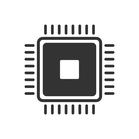 Processor Icon Microchip Symbol Sign Cpu Vector 34998639 Vector Art