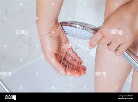 Woman Bath Shower Head Hi Res Stock Photography And Images Alamy