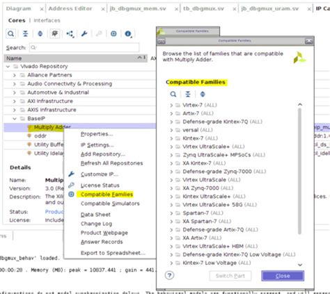 xilinx ip list
