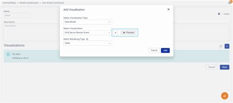 Mobile Dashboard Configuration