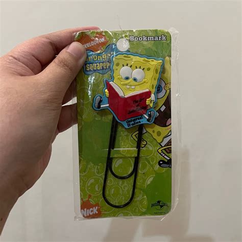 Nickelodeon Spongebob Squarepants Reading Bookmark Big Paper Clip Hobbies And Toys Memorabilia