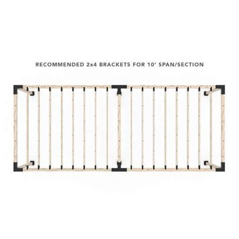 Double Pergola Kit For 4x4 Wood Posts With Knect 2x4 Top Rafter