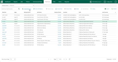 Step 1 Launch Instant Recovery Wizard Veeam Backup Enterprise