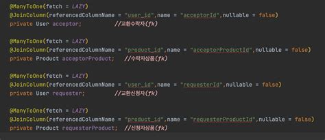 Jpa 스프링부트 Jpa의 연관관계 맵핑 Feat Repeated Column In Mapping For Entity 에러