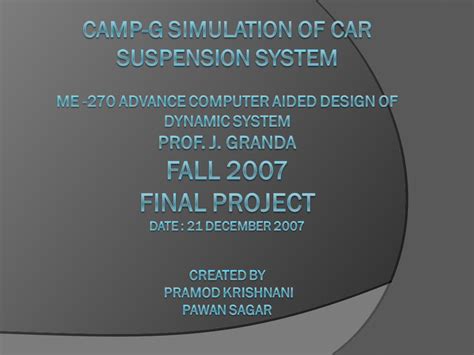 Ppt Sketch Model Bond Graph Initial Parameters Moment Of Inertia Of Car J 20 K M 2 Mass Of