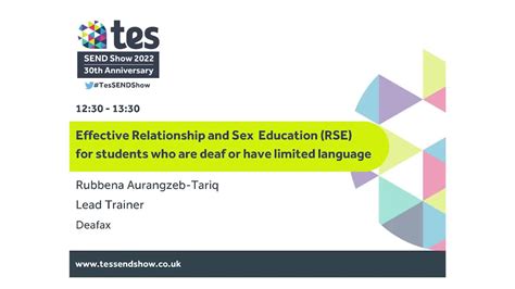 Effective Relationship And Sex Education RSE For Babes Who Are Deaf Or Who Have Limited