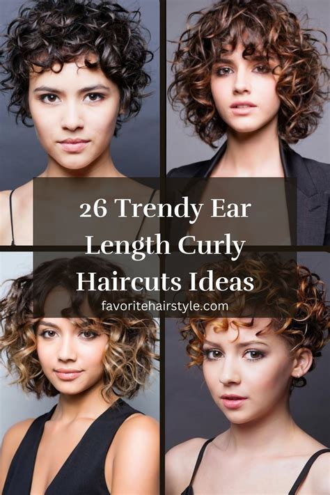 26 Trendy Ear Length Curly Haircuts Ideas Favorite Hair Styles