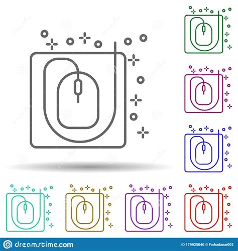 Computer Mouse Multi Color Icon Simple Thin Line Outline Vector Of Computer Icons For Ui And