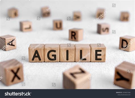 Agile Words Wooden Blocks Letters Quickly Stock Photo 1654691566 Shutterstock