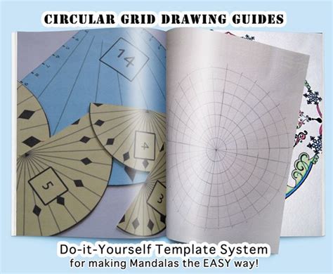 Circular Grid Drawing Guide DIY Templates Guided Drawing Happy Art Diy Templates