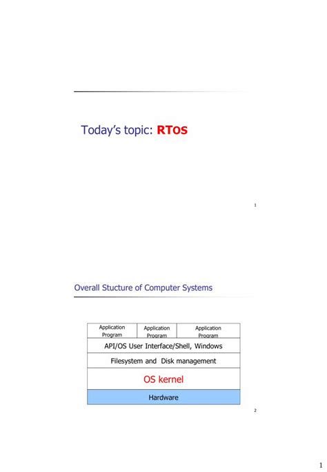 Pdf Todays Topic Rtos Uppsala University · Rtlinux Real Time Features Interrupt