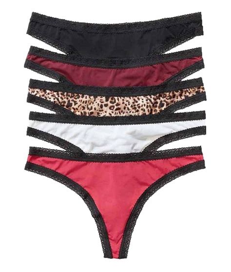 Buy Blush Lingerie 5 Pack Thong Pretty Little Panties In Multi Red At
