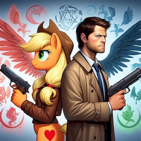 Mlp X Supernatural Applejack And Castiel Ai 4 By Tomartista On Deviantart