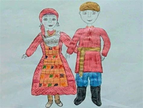 Удмуртский национальный костюм в картинках для детей.