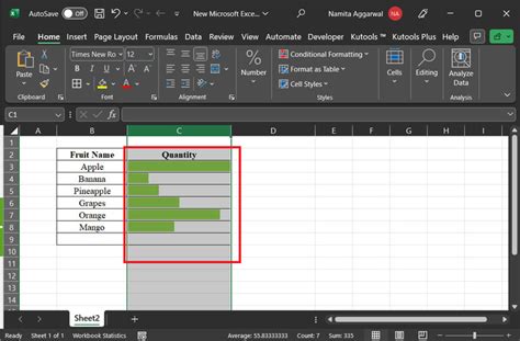 How To Insert In Cell Bar Chart In Excel