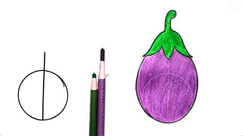 Brinjal Drawing L Begun Drawing L Drawing Begun L How To Draw A Brinjal L Beguna Ka L বেগুন আঁকা