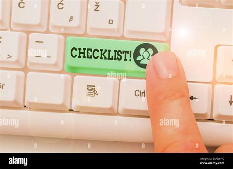 Writing Note Showing Checklist Business Concept For List Items Required Things Be Done Or