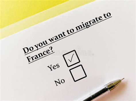 Questionnaire About Migration Stock Image Image Of Plan Residence 266377929