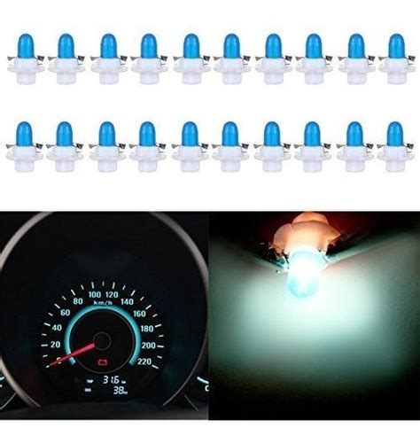 Paquete De 20 Azul T5 B8 4d Tri Celda 5050 1smd Led Tab Envío Gratis