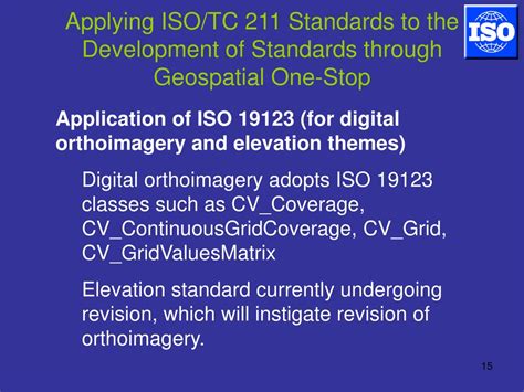PPT Applying ISO TC Standards To The Development Of Standards Through Geospatial One Stop