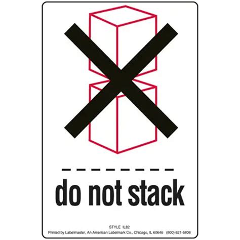 Do Not Stack Label Paper 4 X 6 Warehouse Labels