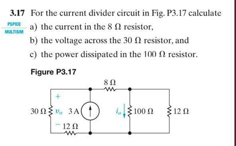 17 For The Current Divider Circuit In Fig P3 17
