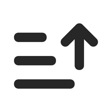 arrow filter list organize sort sort ascending sorting icon