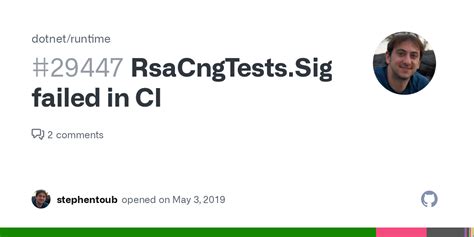 Rsacngtestssignverifydataroundtrip Failed In Ci · Issue 29447