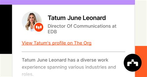Tatum June Leonard Director Of Communications At Edb The Org