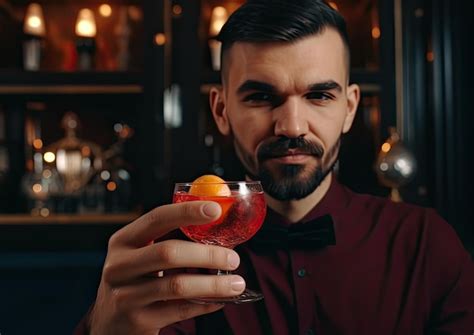 Premium Ai Image Working As Bartender