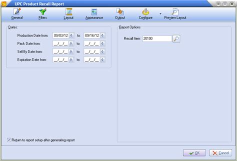 Product Recall Report