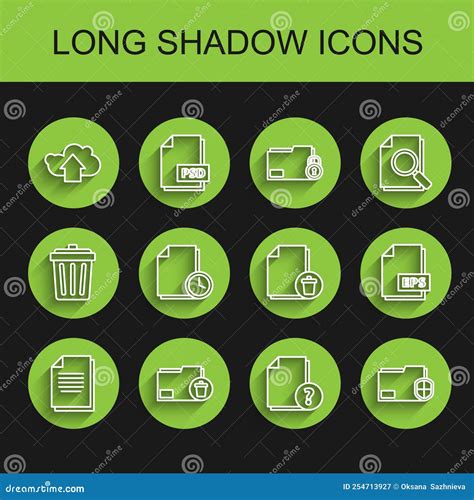 Set Line Document Delete Folder Cloud Upload Unknown Document