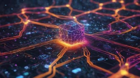 Premium Photo Cyber Big Data Flow Blockchain Data Fields Network Line Connect Stream Concept