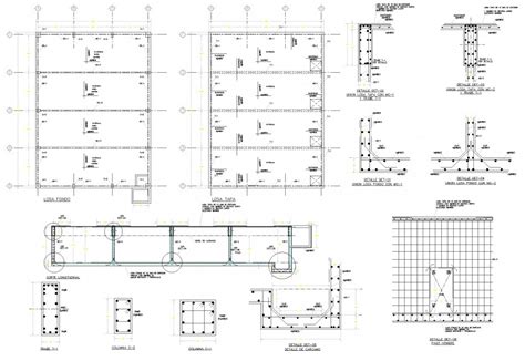Reinforcement Detail In A Beam And Column 2d View Layout File In Dwg Format Artofit