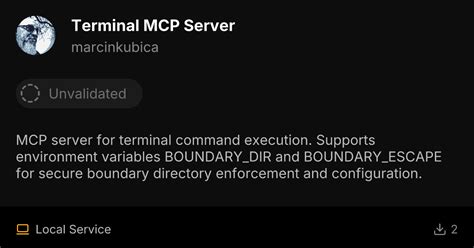 Terminal Mcp Server Mcp Servers · Lobehub