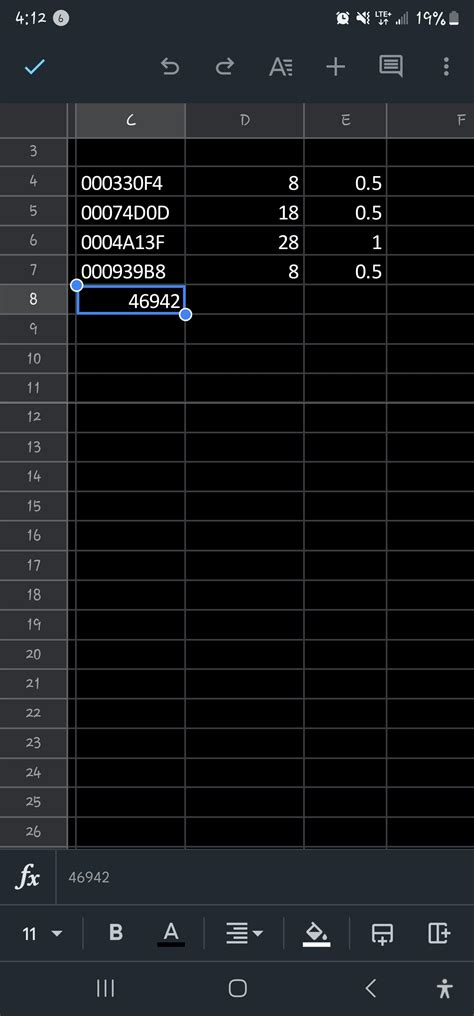 android user show zeros before numbers in a cell r sheets