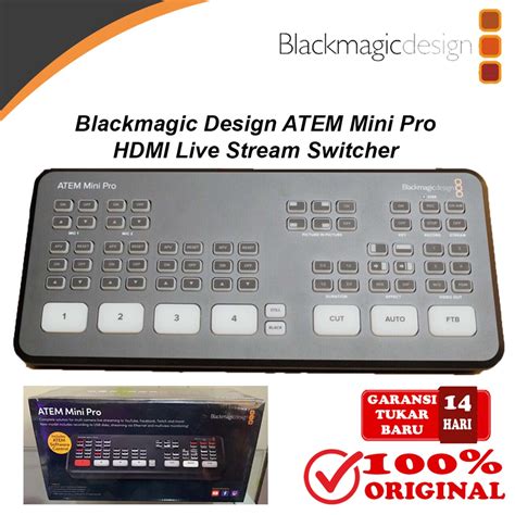 Blackmagic Design Atem Mini Pro Live Stream Switcher Lazada Indonesia
