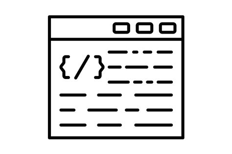 Web Coding Outline Icon Graphic By Maan Icons Creative Fabrica