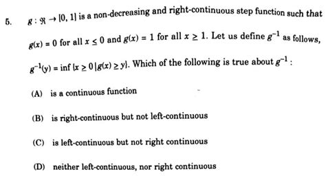 Get Answer R 0 1 Is A Non Decreasing And Right Continuous Step Function Transtutors