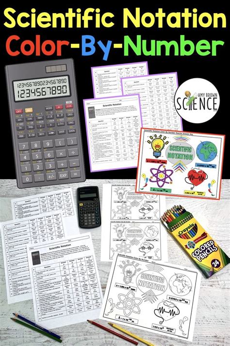 Scientific Notation Color By Number Scientific Notation Notations Writing Numbers