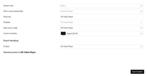Overview Devextreme Select Box Codesandbox