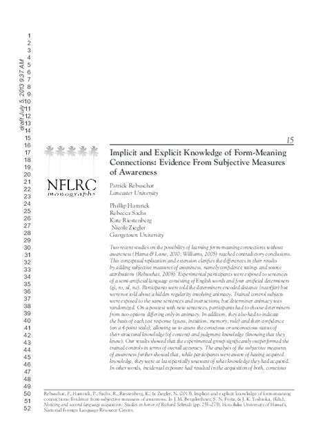 pdf implicit and explicit knowledge of form meaning connections