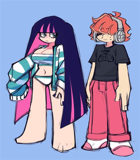 Stocking And Brief Panty And Stocking With Garterbelt Drawn By Ink