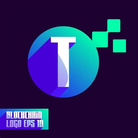 알파벳 블록체인 T 로고 프리미엄 벡터