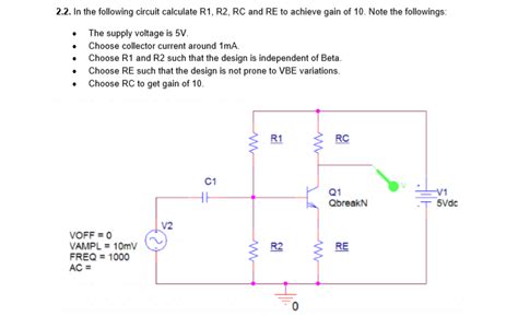 Solved In The Following Circuit Calculate R R RC Chegg Com