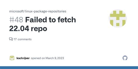 Failed To Fetch 2204 Repo · Issue 48 · Microsoftlinux Package