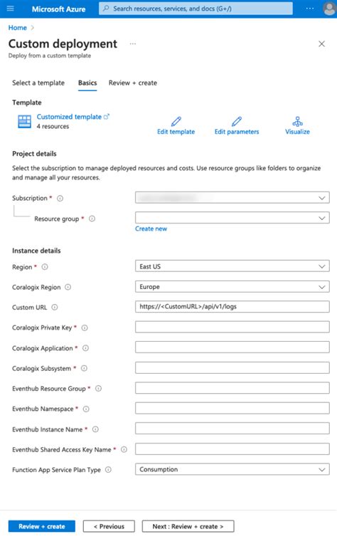 Event Hub Microsoft Azure Resource Manager Arm Coralogix Docs